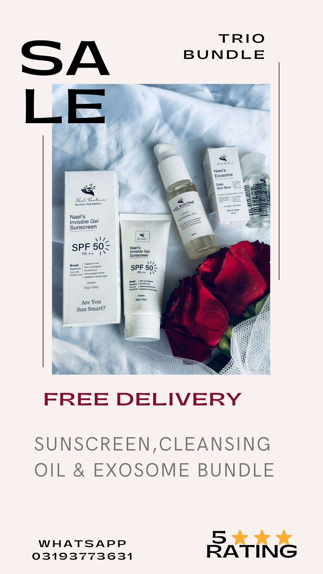 Nael’s Ultimate Glow Bundle – All-in-One Skincare Trio – Nael Routine